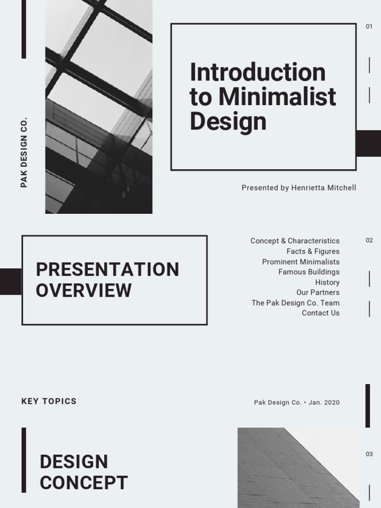 White and Black Introduction To Minimalist Design Presentation | PDF ...