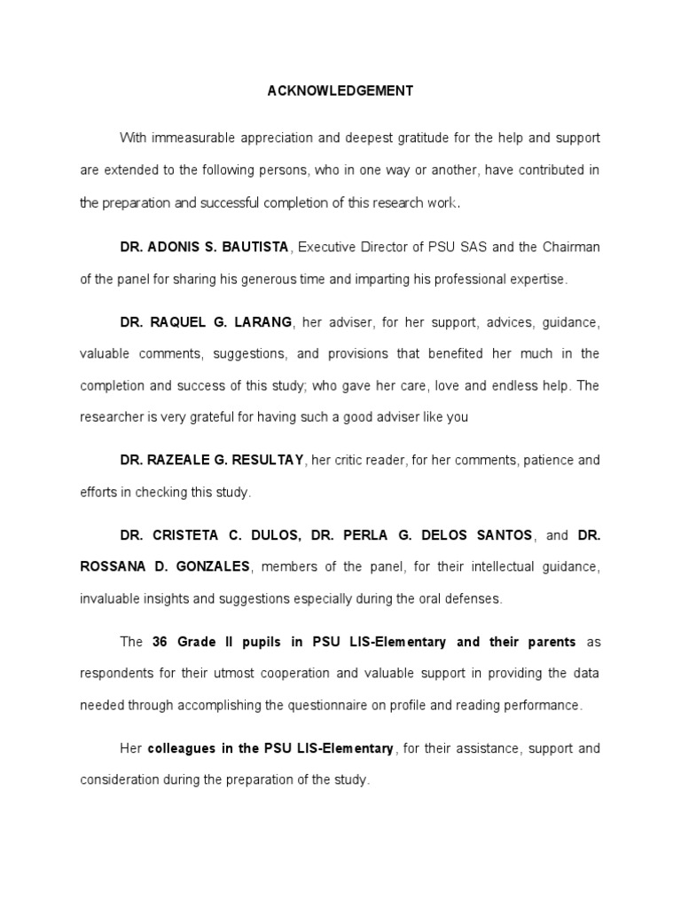 ACKNOWLEDGEMENT | PDF | Religious Behaviour And Experience