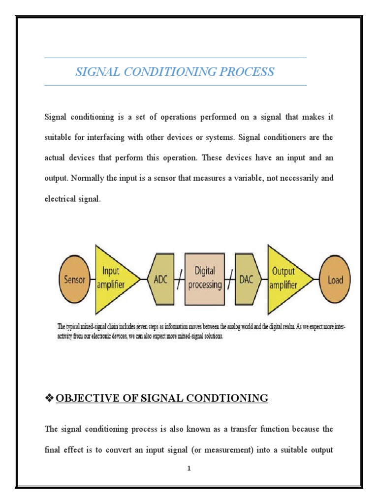 Overview of Signal Conditioning Process | PDF | Thermocouple | Sensor