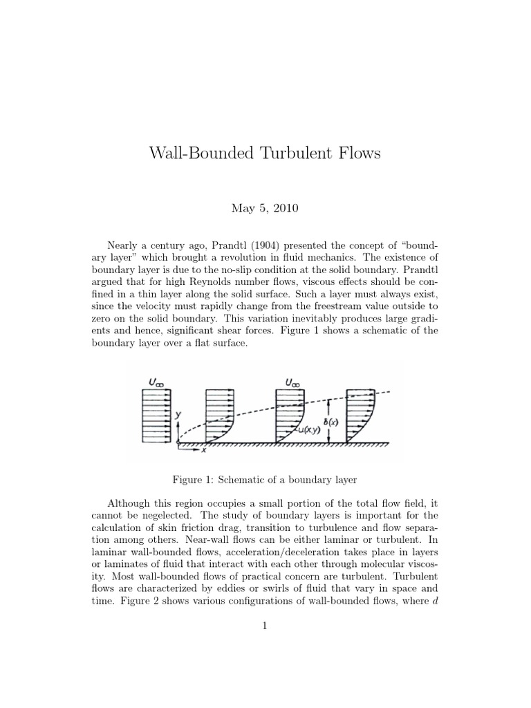Chapter2 Wall-Bounded-Flow | PDF | Boundary Layer | Turbulence