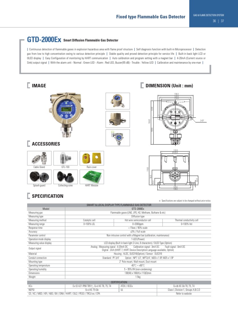 GTD-2000Ex: Image DIMENSION (Unit: MM) | PDF | Equipment | Applied And ...