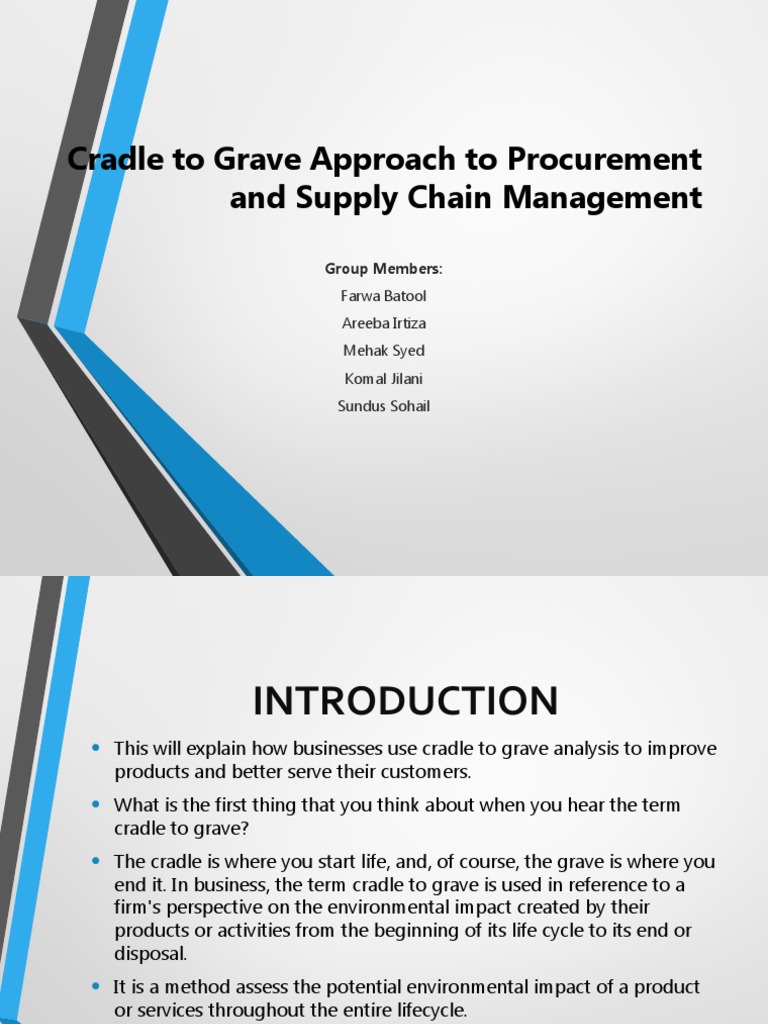 Cradle To Grave Approach To Procurement and Supply Chain Management ...