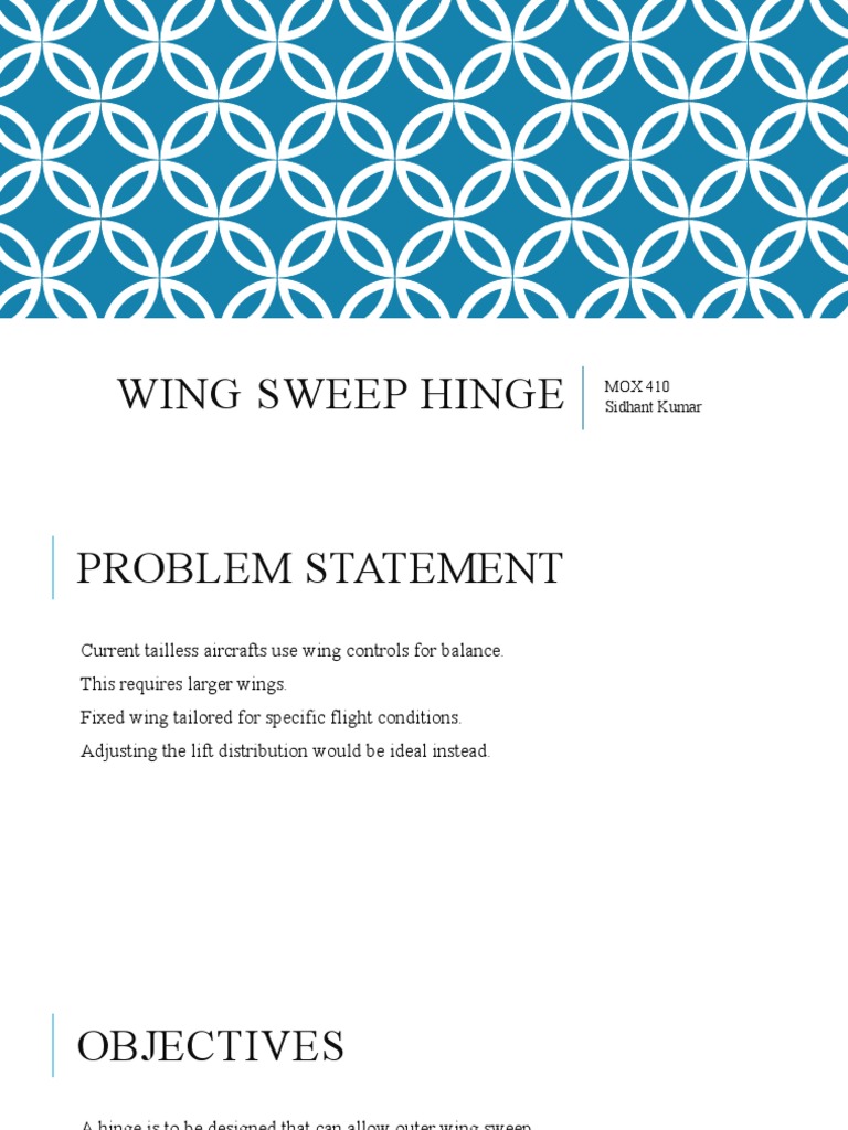 Wing Sweep Hinge: MOX 410 Sidhant Kumar | PDF | Bending | Bearing ...
