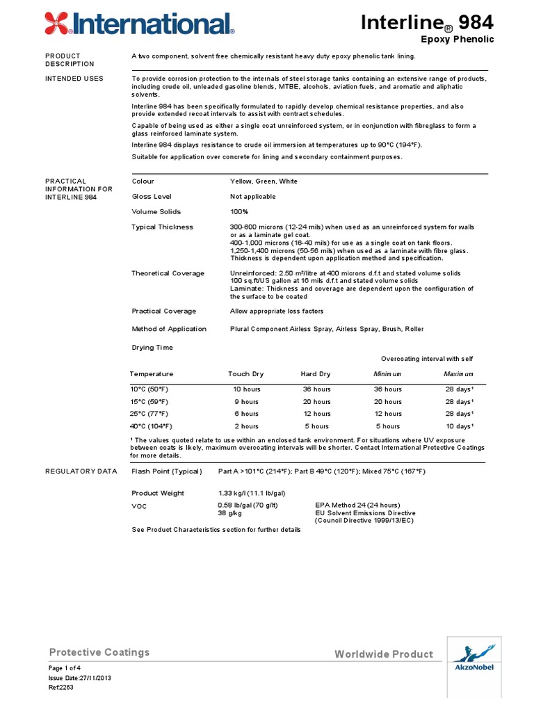 Interline 984+ds+eng PDF | PDF | Epoxy | Fiberglass