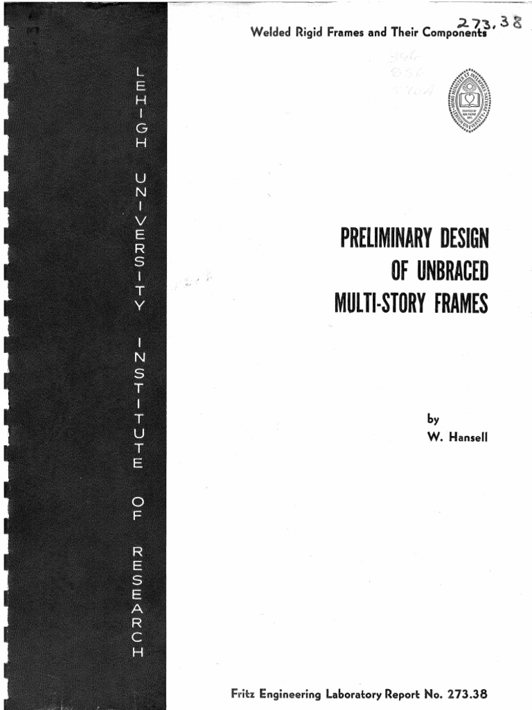 Preliminary Design of Unbraced Multi-Story Frames | PDF | Bending | Column