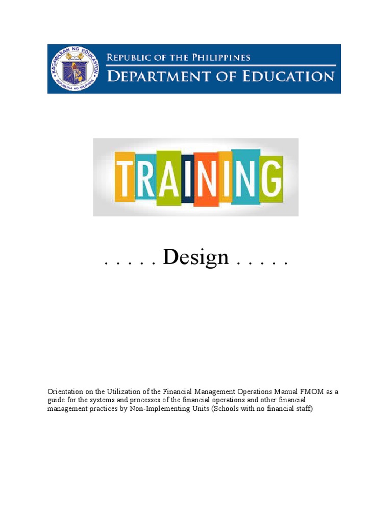 Training Design - 07 June 2017 FINAL | PDF | Internal Control | Business