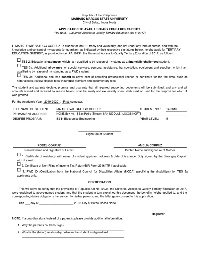 RA 10931, Universal Access To Quality Tertiary Education Act of 2017 ...