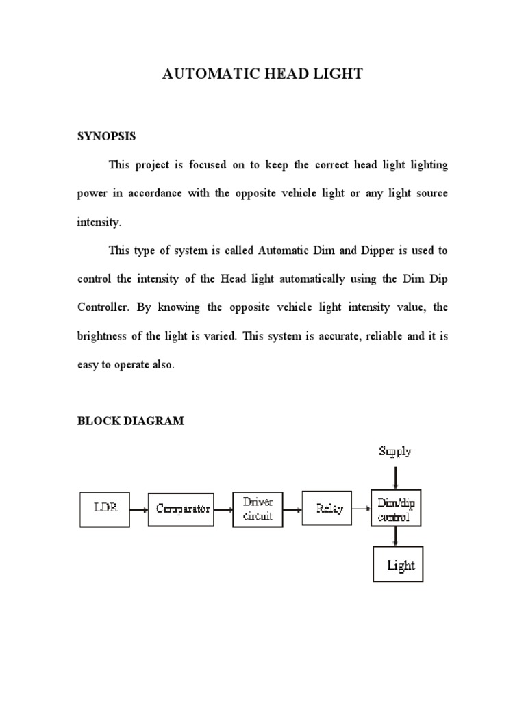 Cpa0015 Automatic Light Dim Dip Controller Pdf