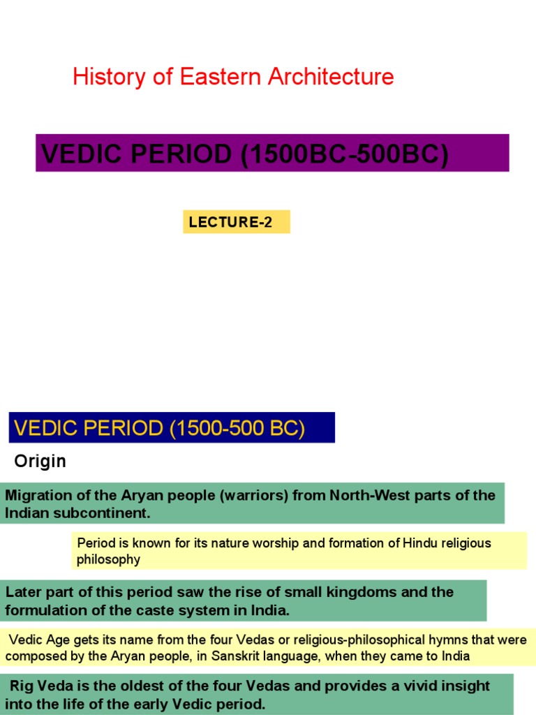 Vedic Period Architecture Overview | PDF | Vedas | Religion And Belief