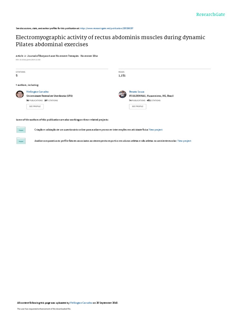 Electromyographic Activity of Rectus Abdominis Muscles During Dynamic ...