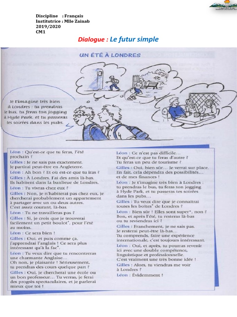 Future Simple Dialogue PDF | PDF