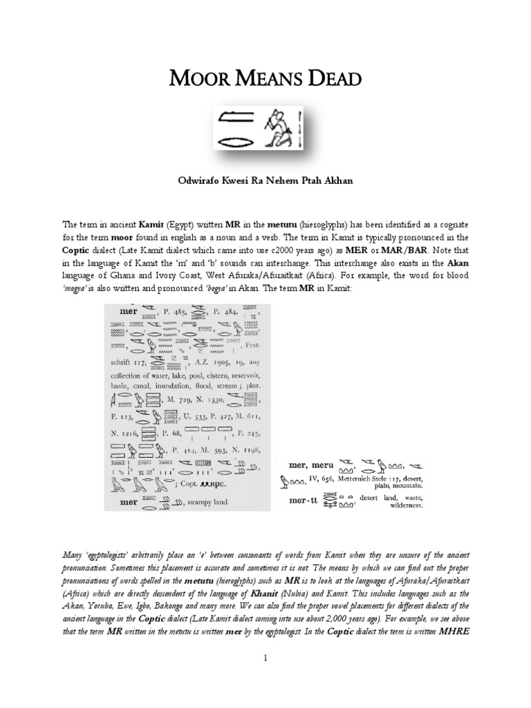 Moor Means Dead | PDF | Black People | Veneration Of The Dead