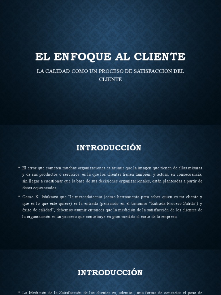 Capítulo 6 - El Enfoque Al Cliente | PDF | Los consumidores | Calidad ...