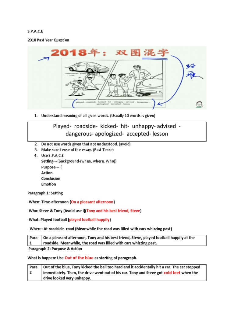 SPACE in Doing Essay UPSR | PDF