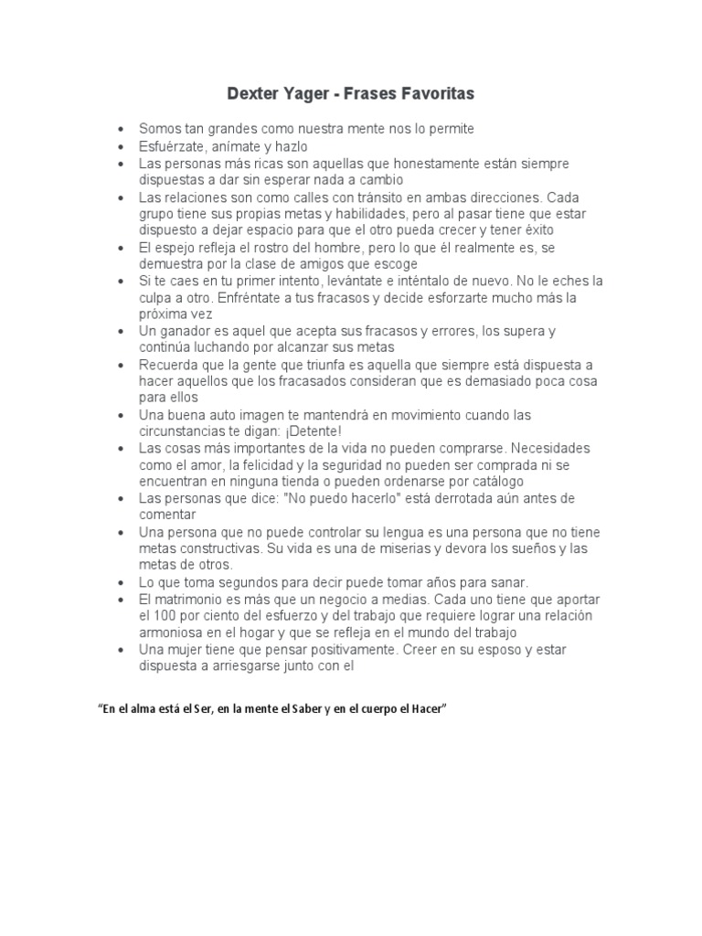 Dexter Yager - Frases | PDF