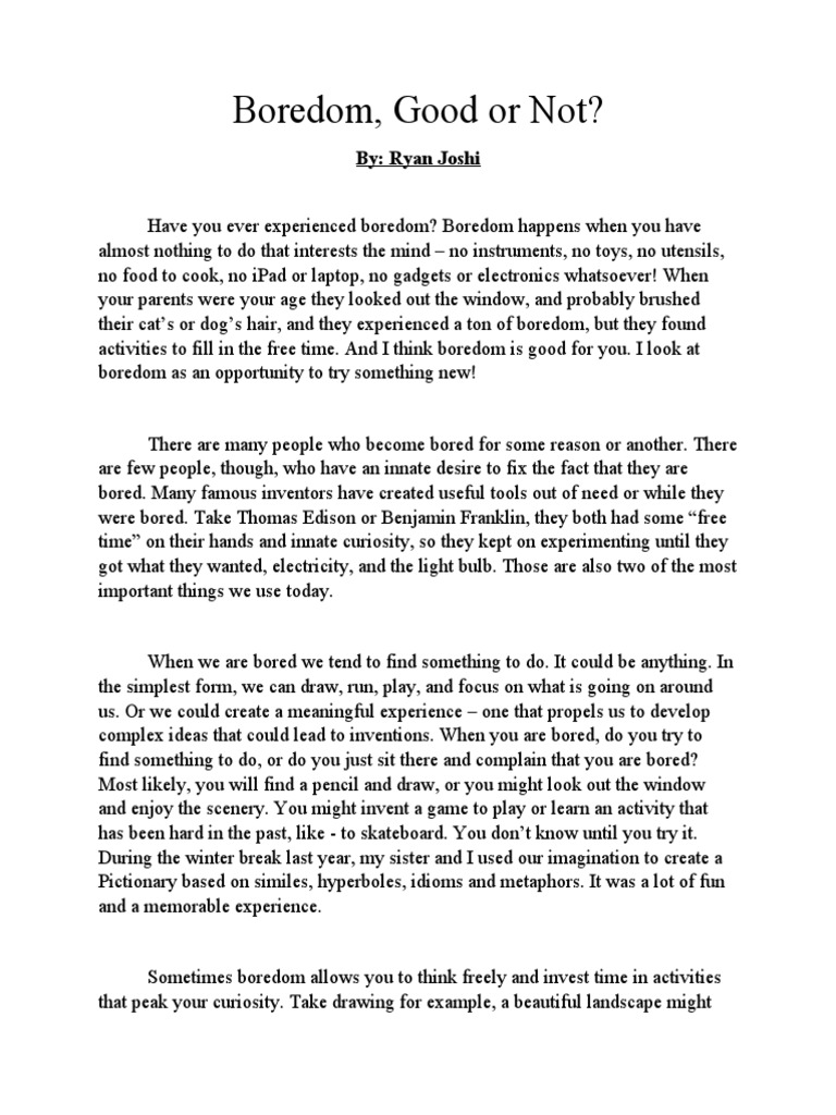 Boredom | PDF | Curiosity | Cognitive Science