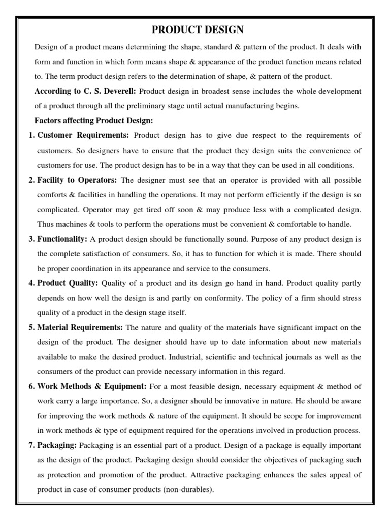 Product Design | PDF | Reliability Engineering | Packaging And Labeling