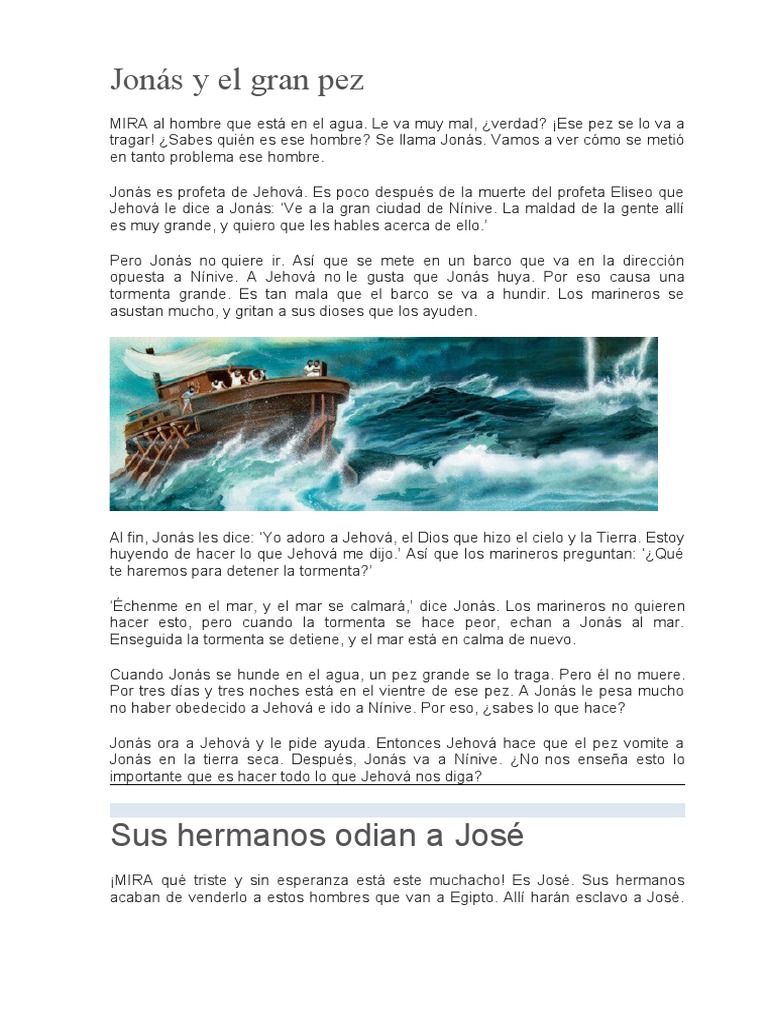 Jonás y El Gran Pez | PDF | Jonás | Libro de rut