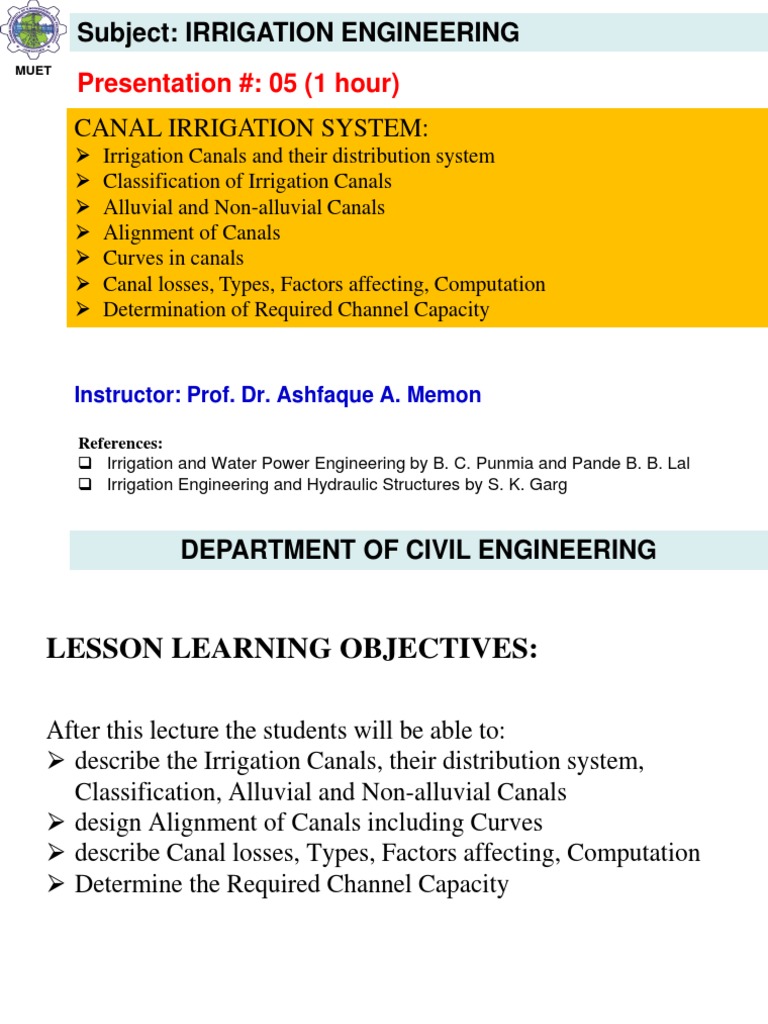 5-Canal Irrigation System | Download Free PDF | Drainage Basin | Soil ...