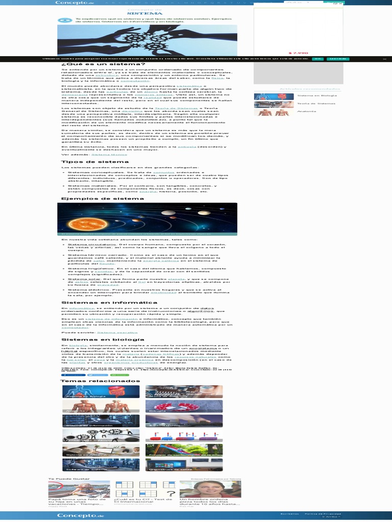 Sistema - Concepto, Tipos de Sistema y Ejemplos | Descargar gratis PDF ...