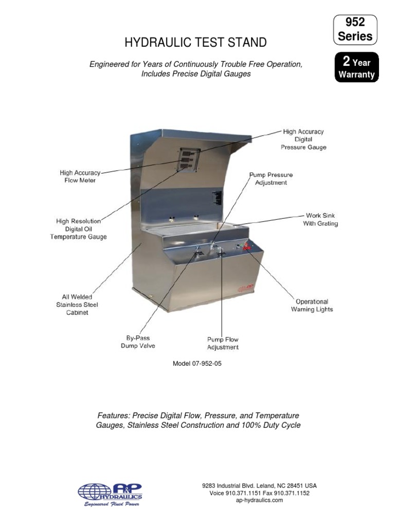 Precision Hydraulic Test Stand for Aircraft Component Overhaul | PDF ...