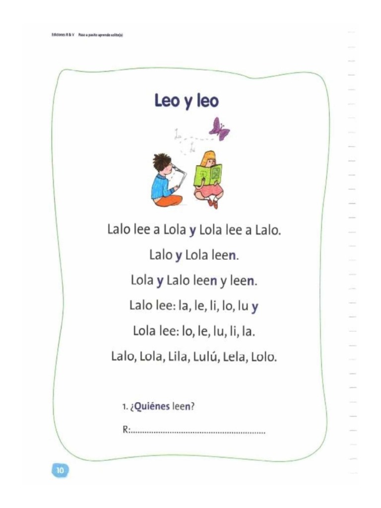 Lectura Leo y Leo | PDF