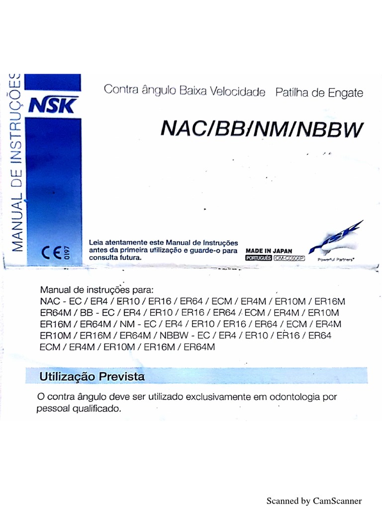 Manual Contrangulo NSK PDF | PDF
