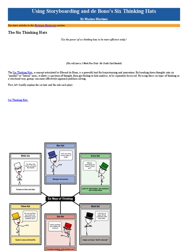 Using Storyboarding and de Bono | PDF | Thought | Cognition