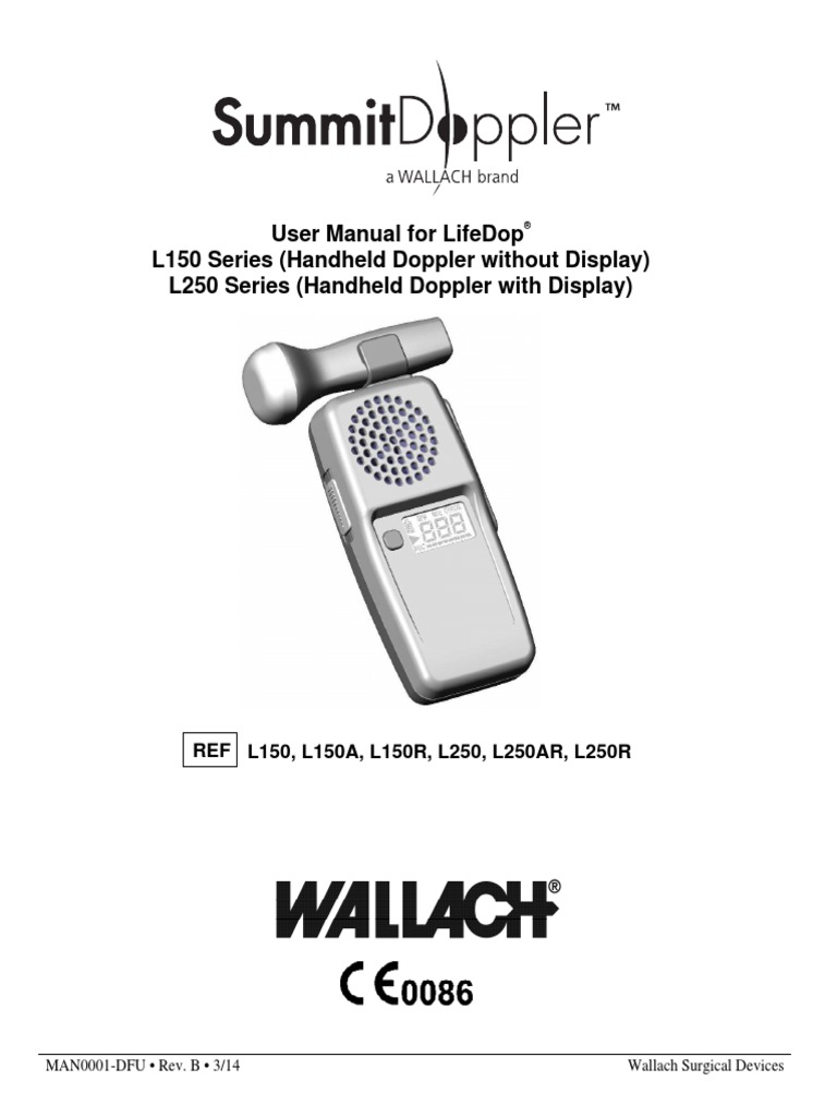 User Manual For Lifedop L150 Series (Handheld Doppler Without Display ...