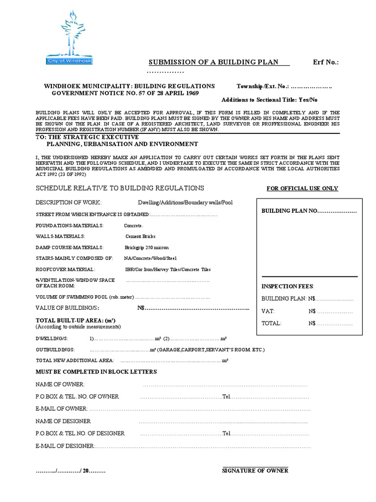CoW SUBMISSION fORM | Download Free PDF | Civil Engineering | Building ...