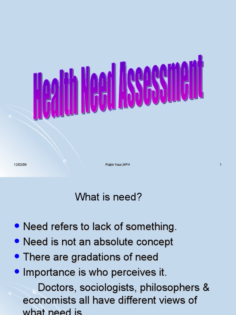 Health Need Assessment 1230302312897003 1 | PDF | Sampling (Statistics ...