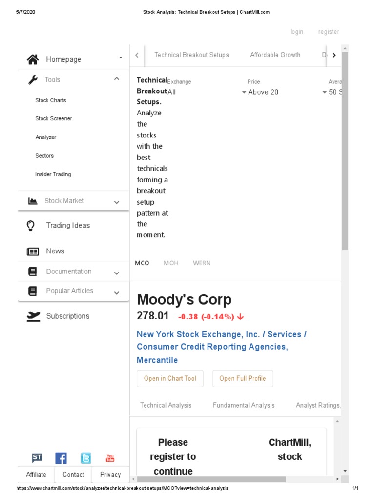 Stock Analysis - Technical Breakout Setups PDF | PDF | Stocks ...