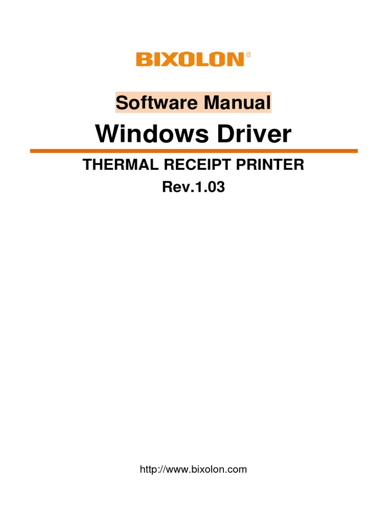 Windows Driver: Software Manual | PDF | Microsoft Windows | Printer (Computing)