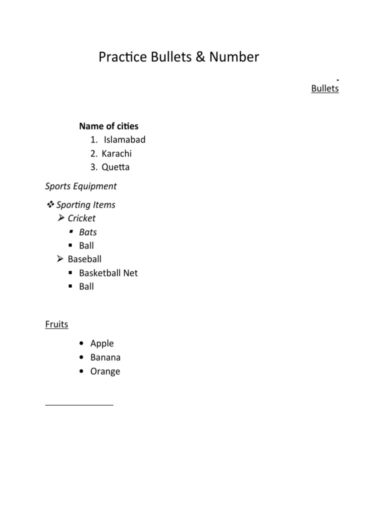 Practice Bullets | PDF