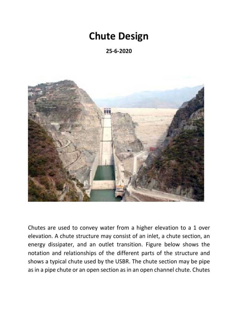 Chute | PDF | Spillway | Continuum Mechanics