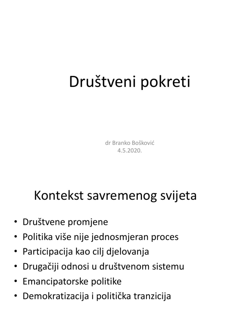 Drustveni Pokreti. - 2 | PDF