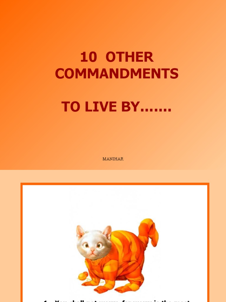 10 Commandments for a Positive Life | PDF