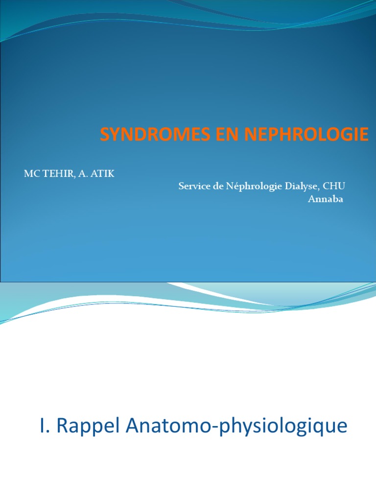 Syndromes en Néphrologie: Classification | PDF | Néphrologie ...