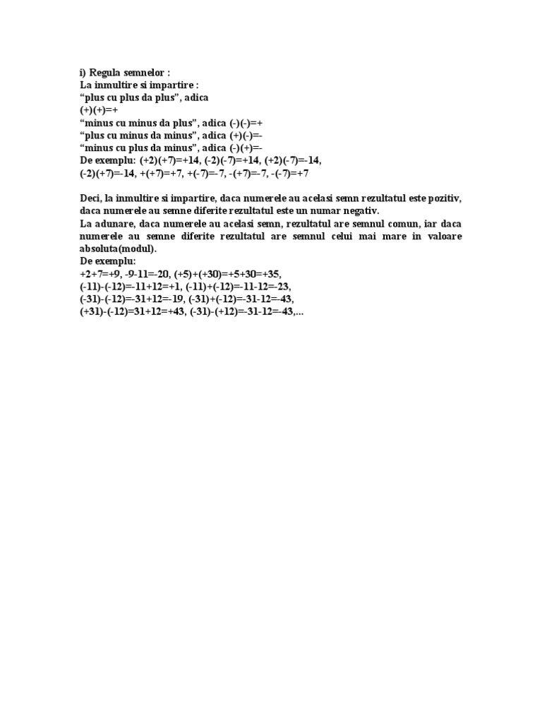 Regula Semnelor | PDF