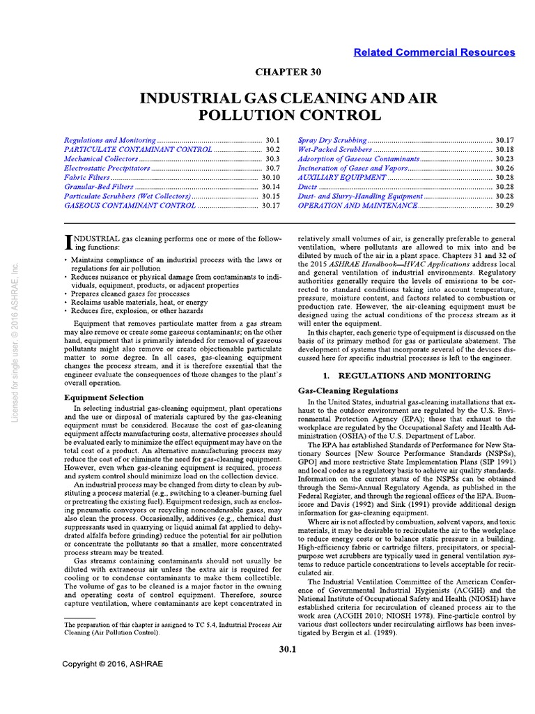 2016 ASHRAE Handbook HVAC Systems and Equipment CH 30 IP | PDF