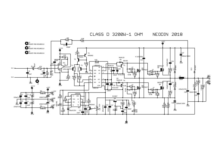 Class D 3200W Diagrama | PDF