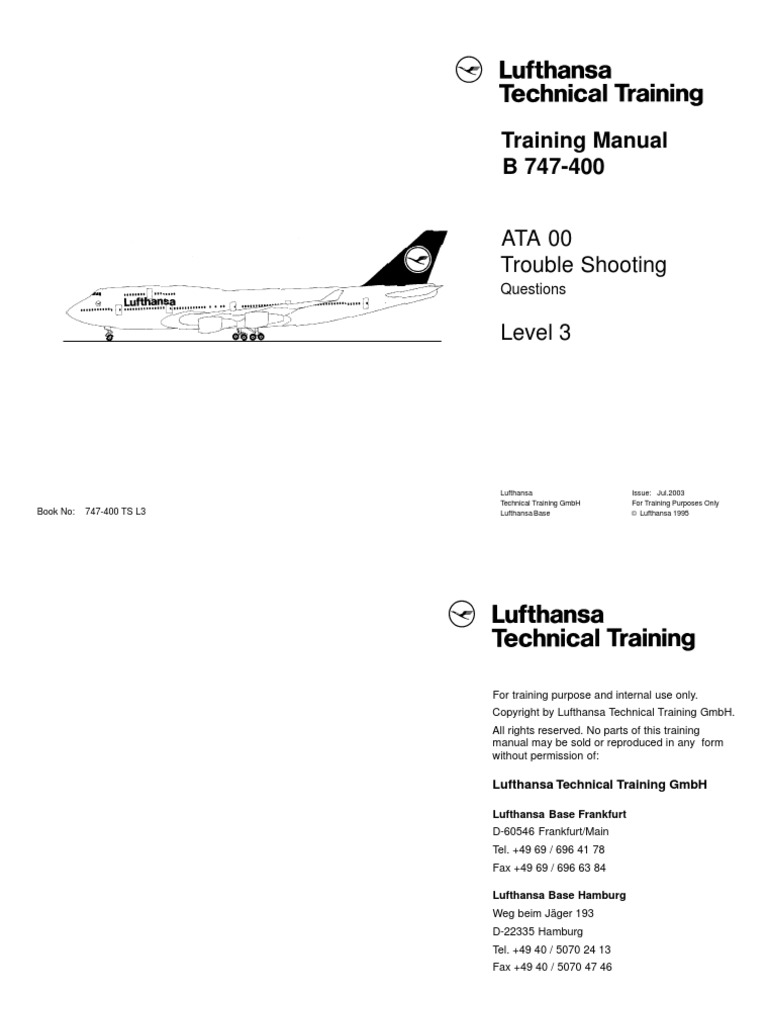 Training Manual B 747-400: ATA 00 Trouble Shooting | PDF | Electric ...