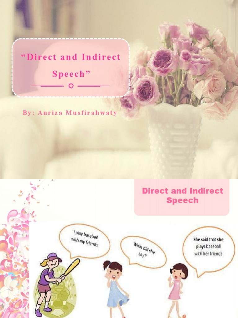 "Direct and Indirect Speech": By: Auriza Musfirahwaty | PDF | Grammar ...