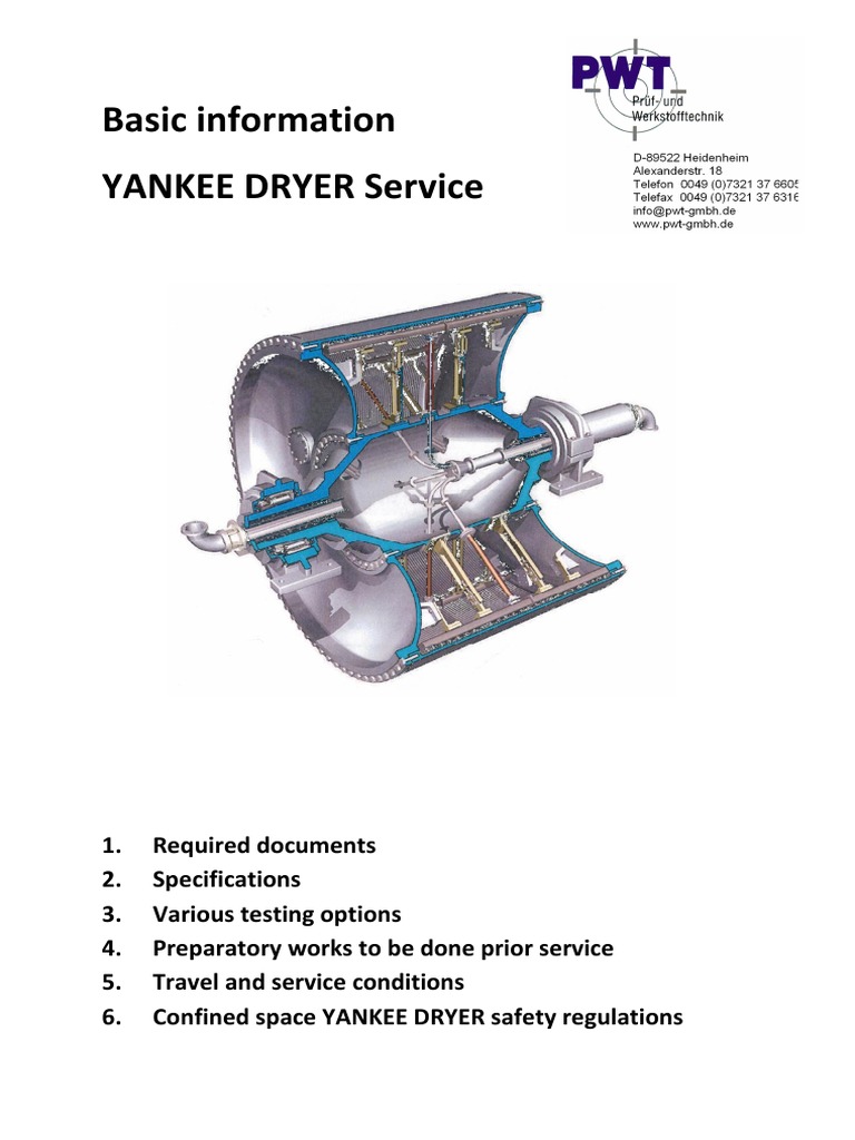 Basic-Information - Yankee-Dryer-Service Teoria Inspeccion Yankee | PDF ...