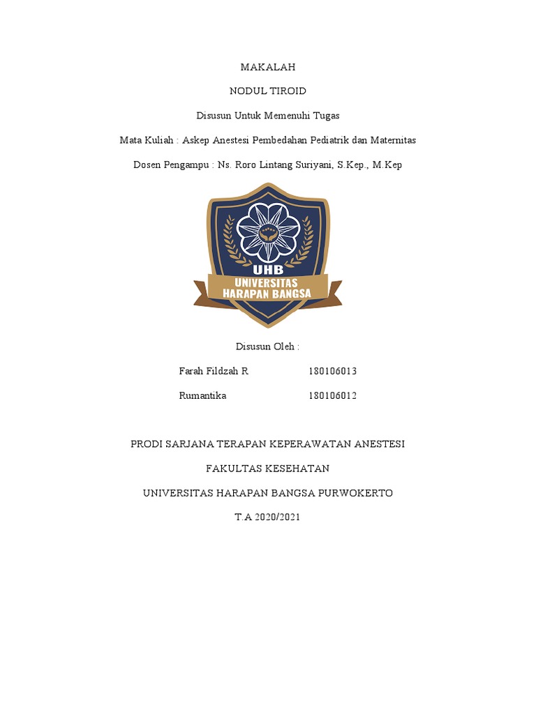 Makalah tentang Nodul Tiroid | PDF | Sains & Matematika