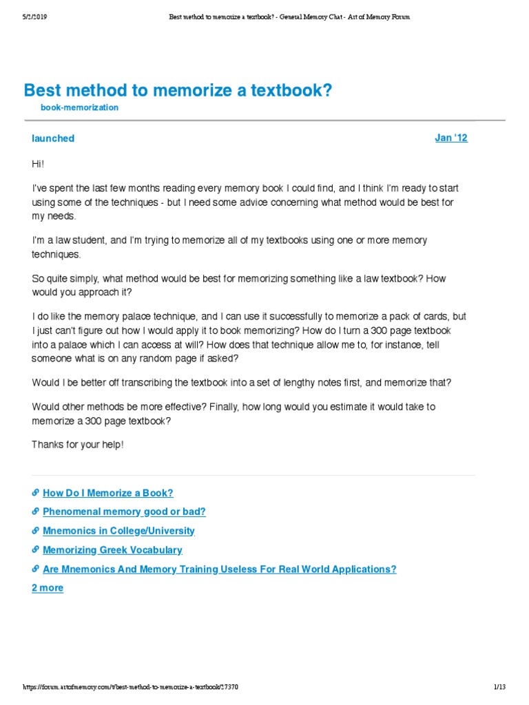 Memory 2 | Download Free PDF | Memory | Neuropsychological Assessment