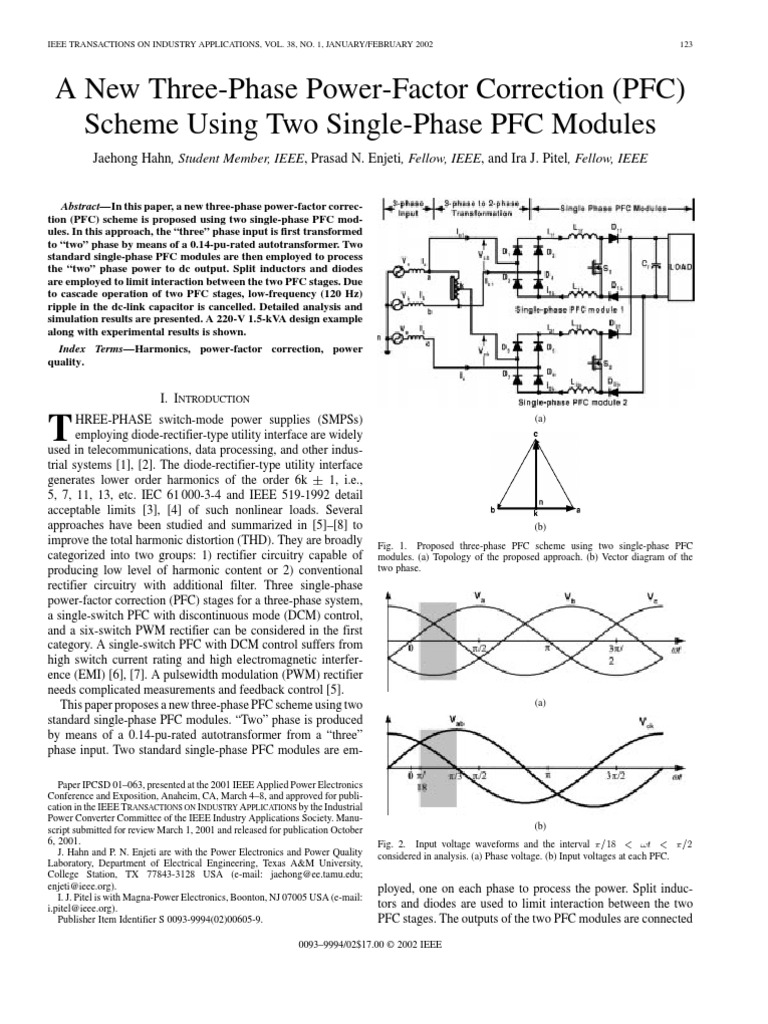 A New Three-Phase Power-Factor Correction (PFC) | PDF | Rectifier | Power Electronics
