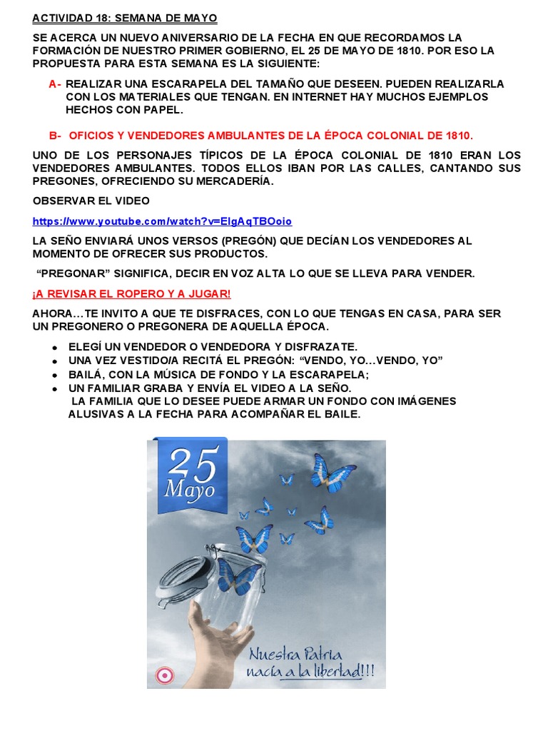 Semana de Mayo 1D | PDF