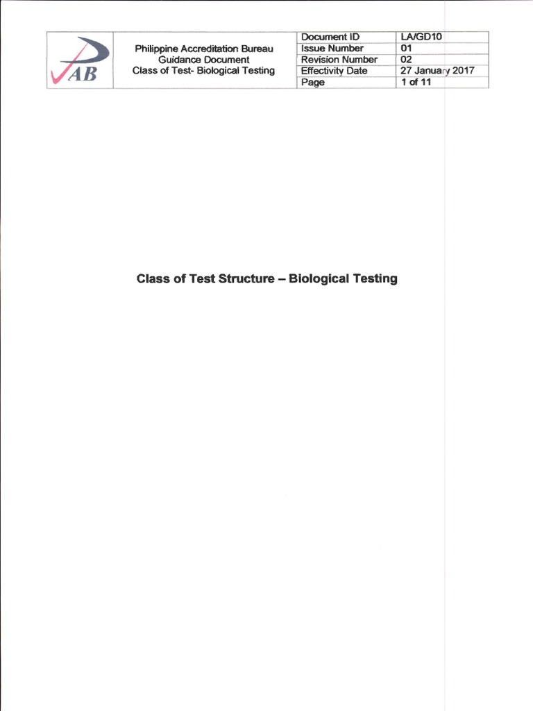PAB Guidance on Biological Testing | PDF | Milk | Chocolate