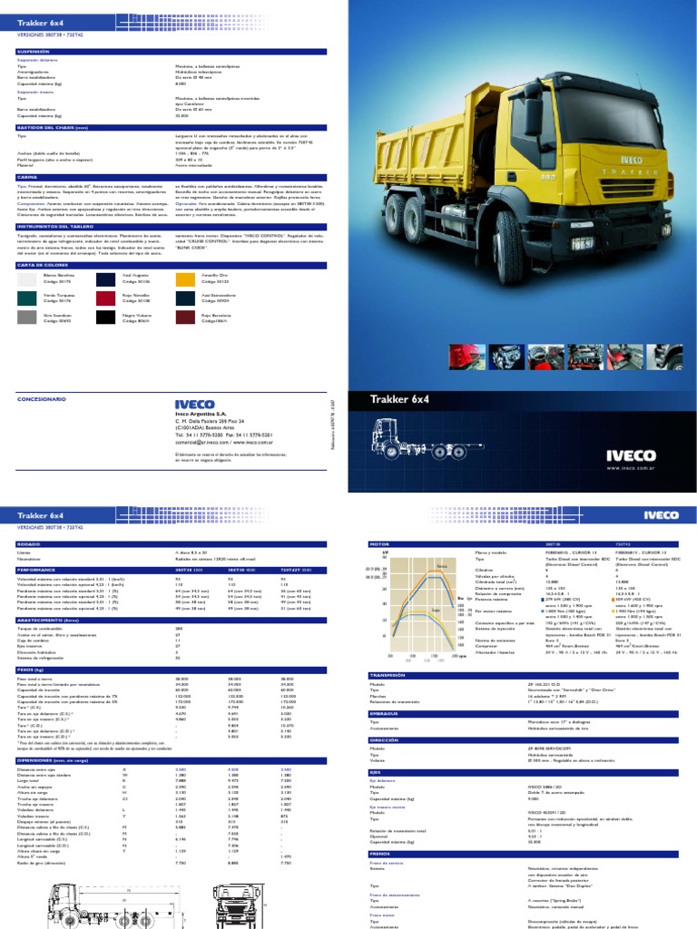 Trakker 6x4 FICHA TECNICA | PDF | Eje | Tecnologías automotrices